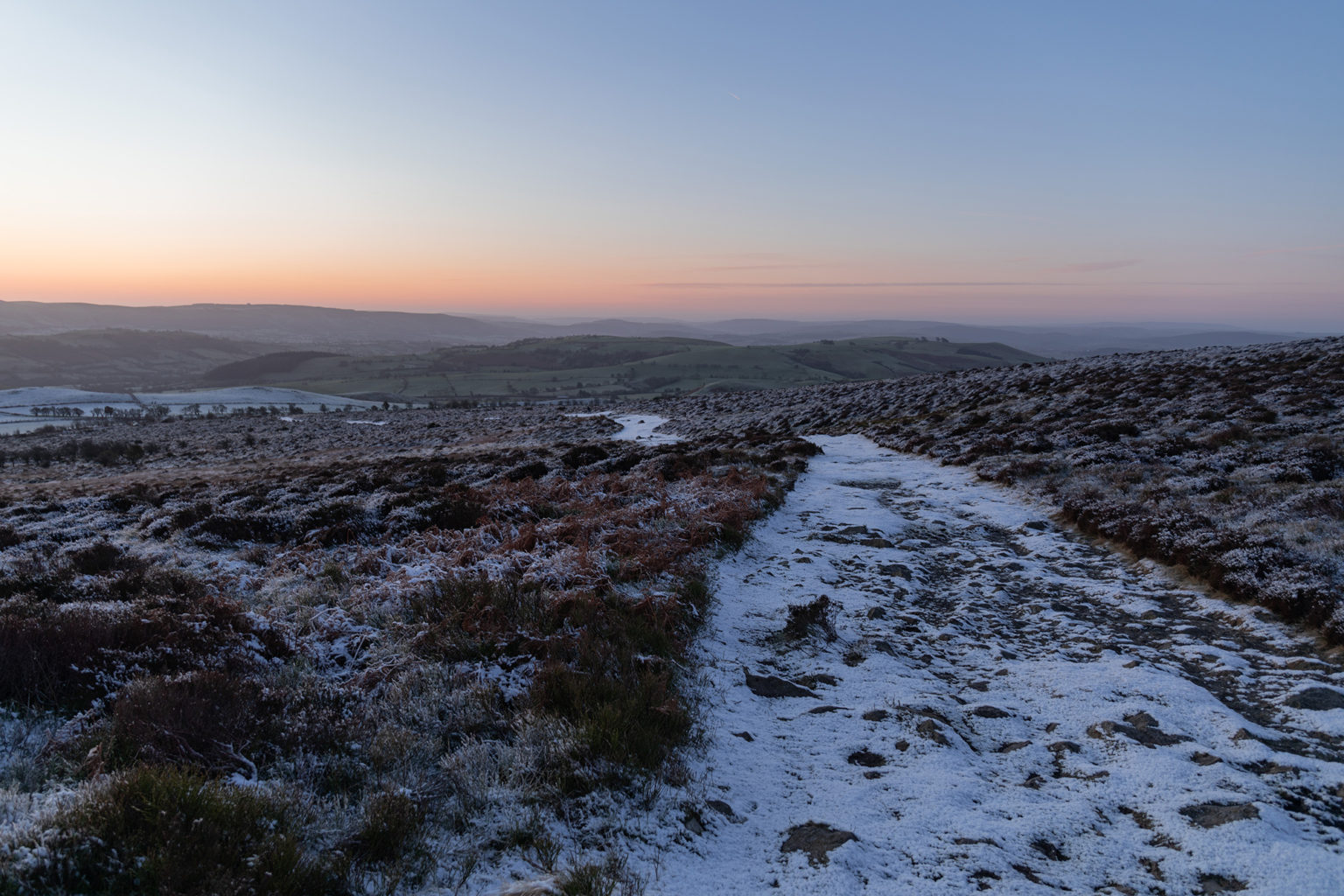 A Sunrise walk up Stiperstones in the Shropshire Hills - Threaded Maple